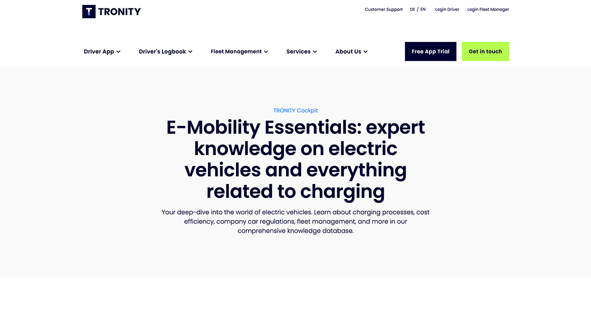 Expert knowledge on electric vehicles, charging, and more | TRONITY Cockpit